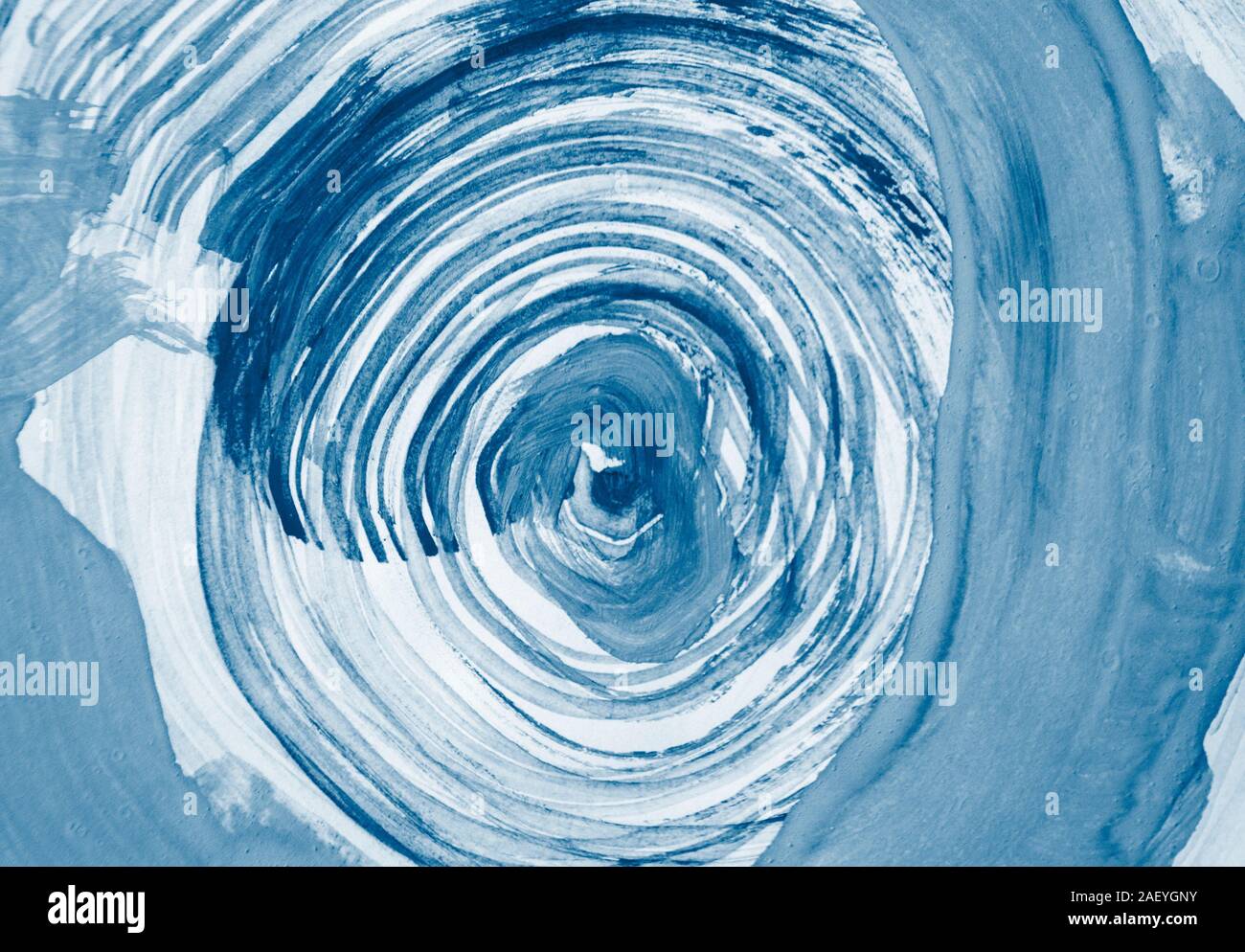 Abstract blue color painting background made with watercolors and wide ...