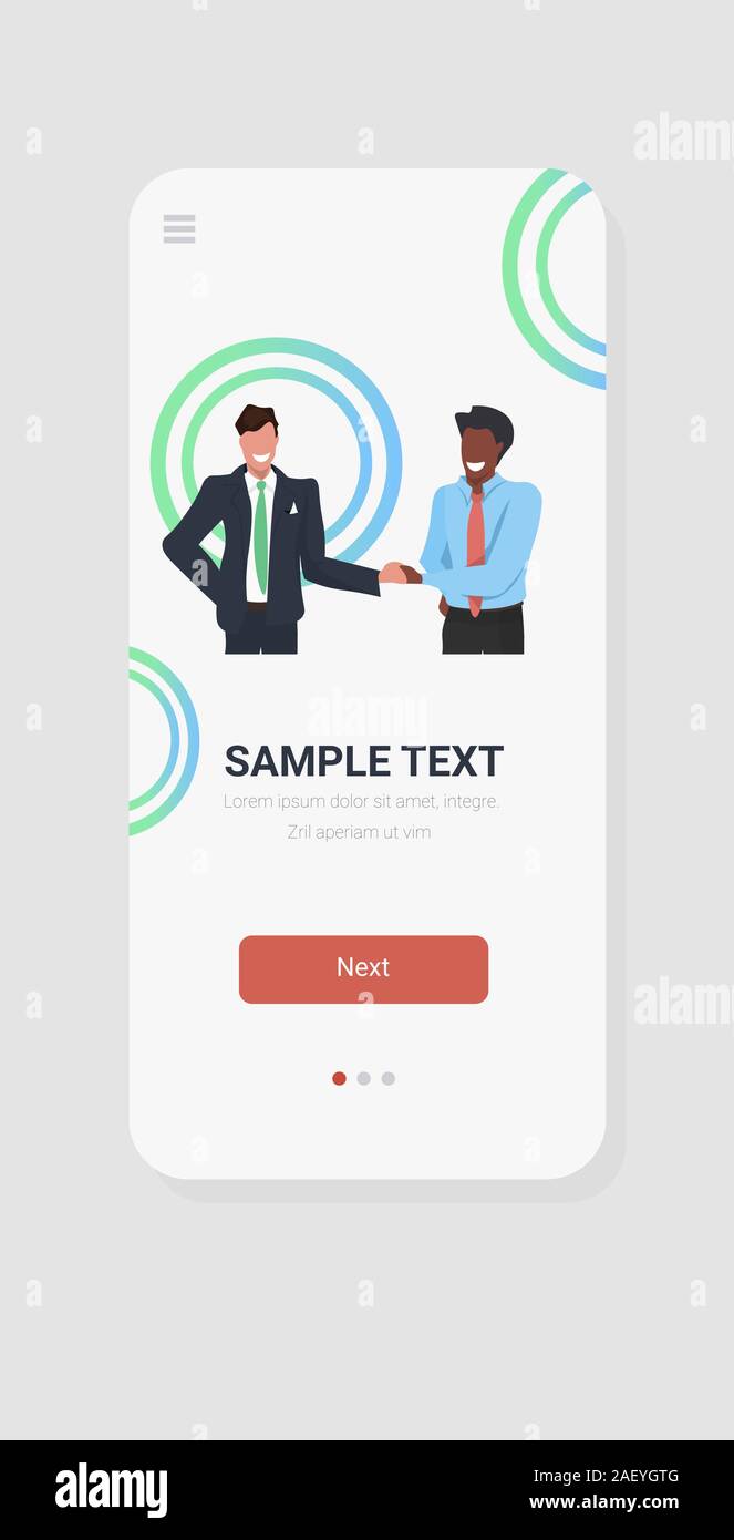 business men shaking hands mix race businessmen couple hand shake successful agreement deal ...