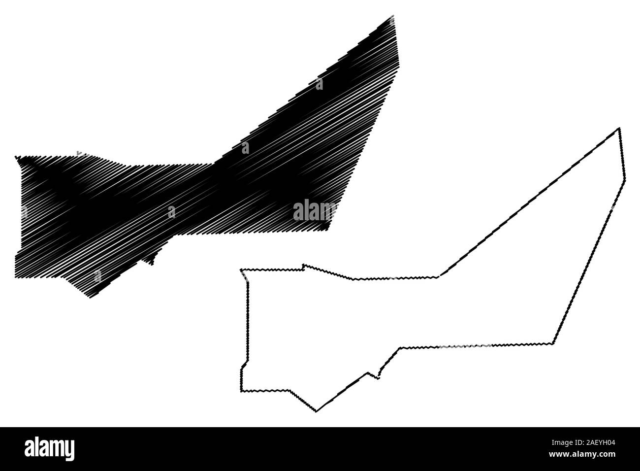 Adrar Region (Regions of Mauritania, Islamic Republic of Mauritania) map vector illustration ...