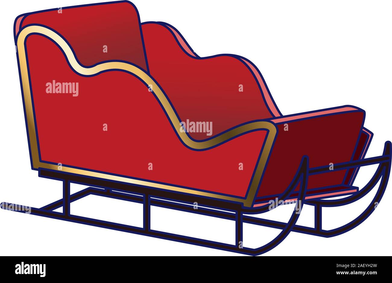 christmas sled icon, colorful design Stock Vector Image & Art - Alamy