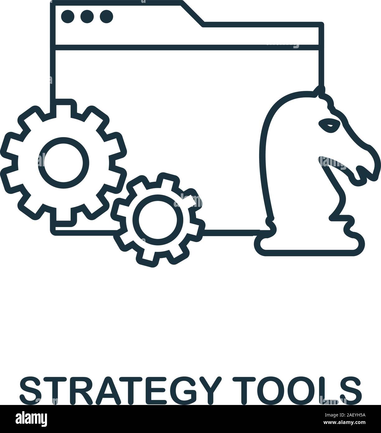 Strategy Tools icon. Line style element from business strategy ...