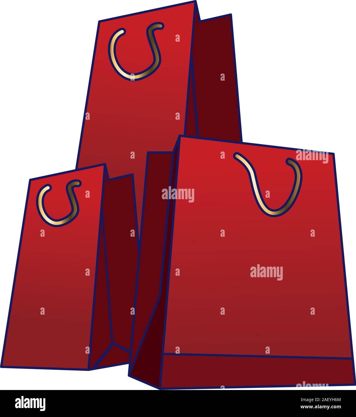 Paper bags white red Stock Vector Images - Alamy