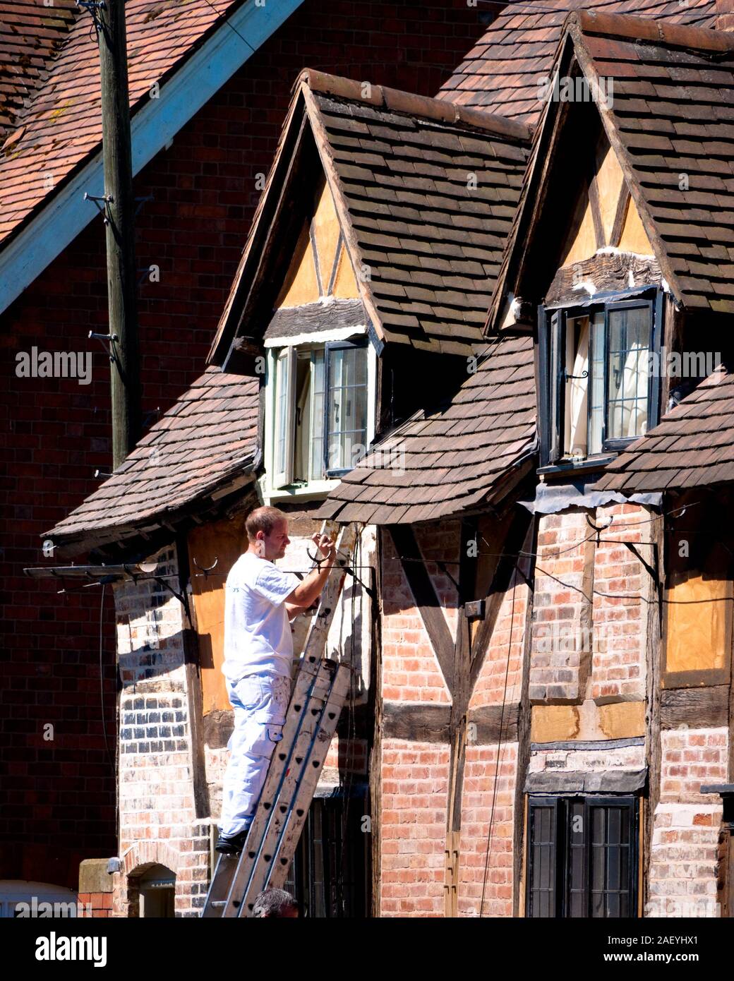 Old Tudor Style Buildings at Warwick, UK Stock Photo - Alamy