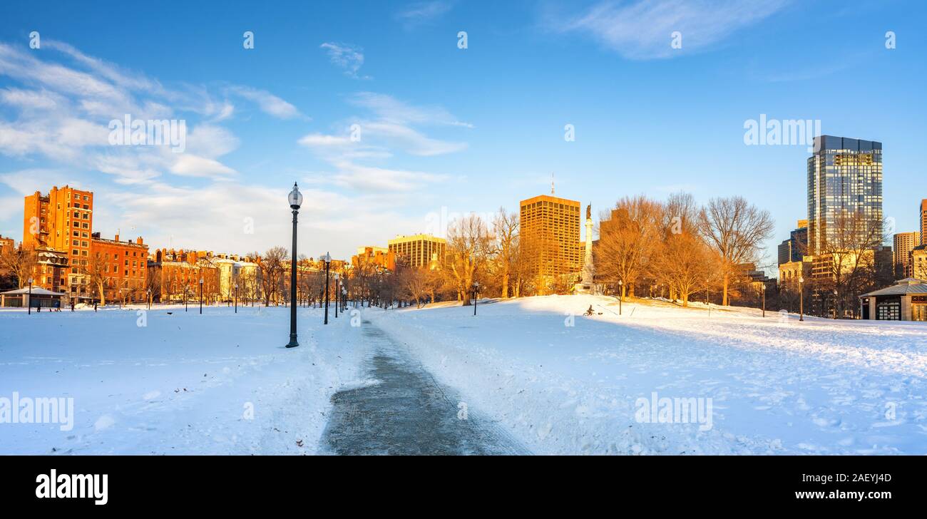 Boston common at winter Stock Photo - Alamy