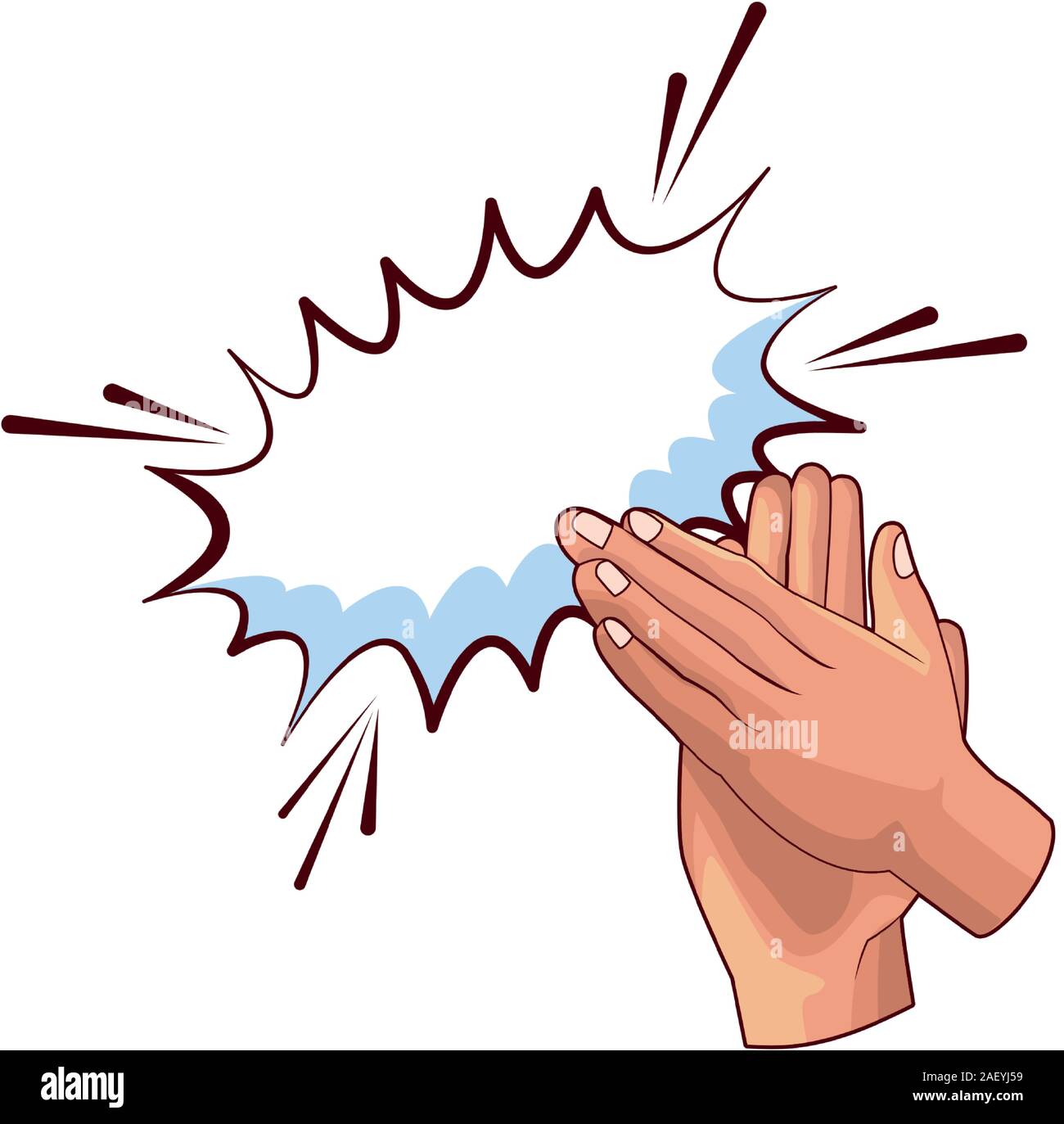 Human hand clap illustration Cut Out Stock Images & Pictures - Alamy