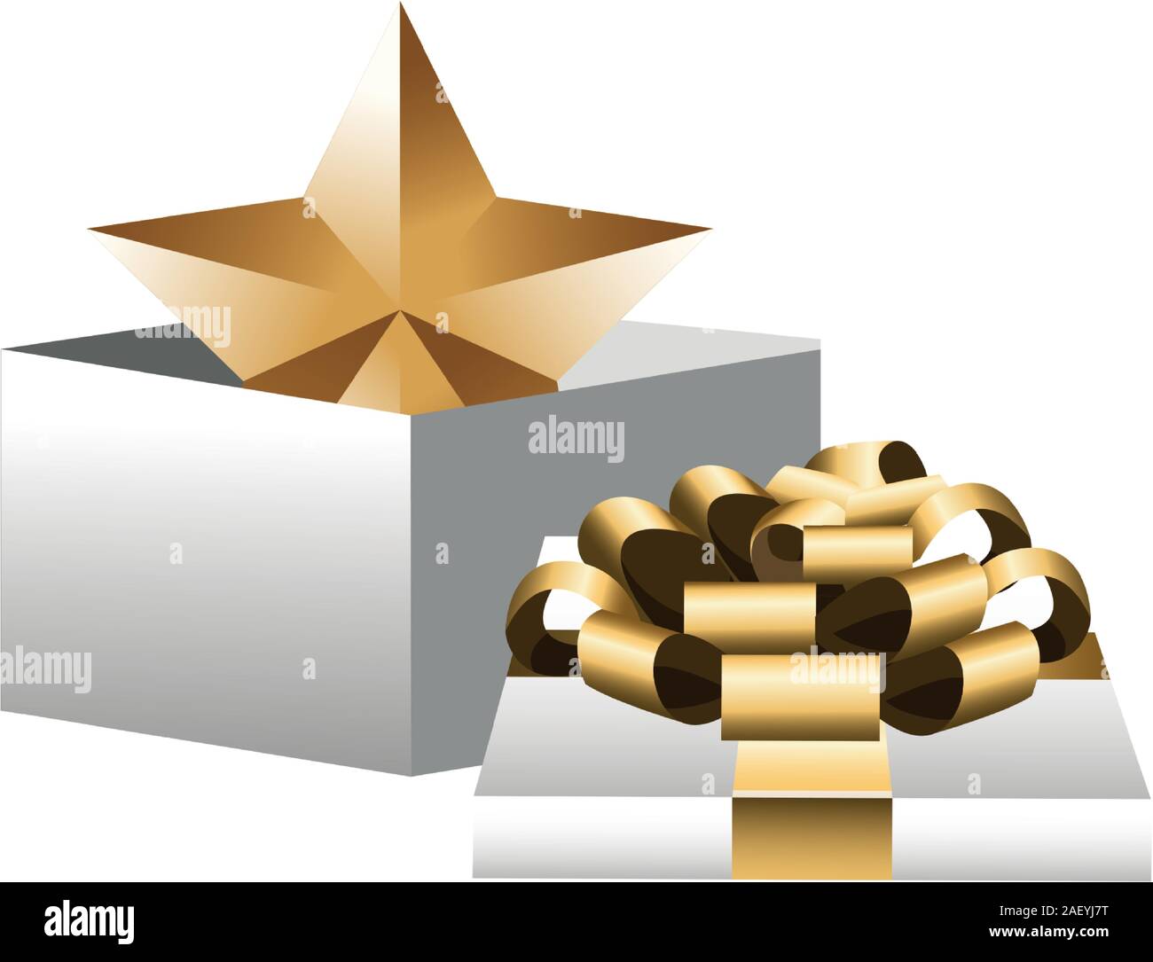 gift box with decorative star icon, colorful design Stock Vector Image ...