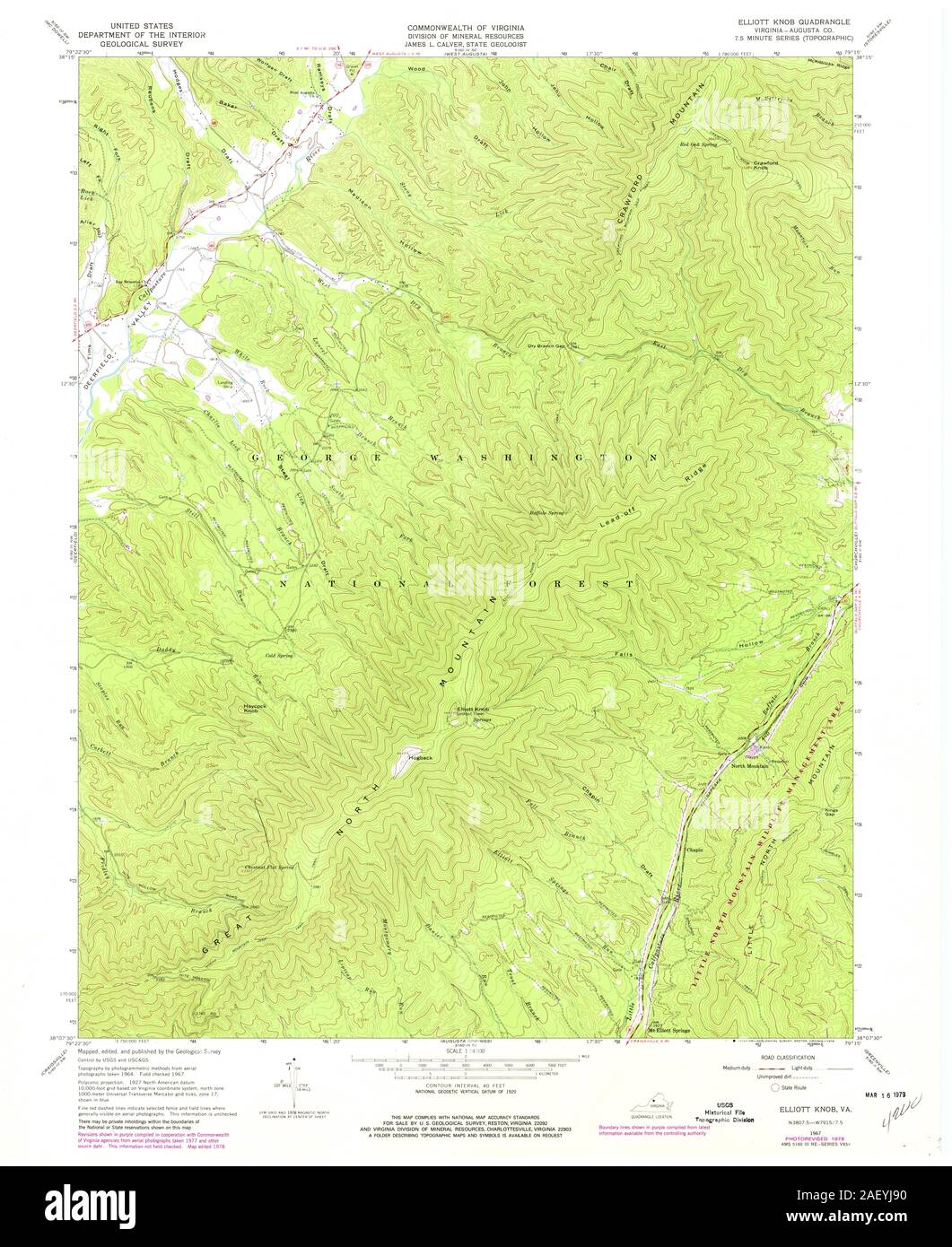 VA Elliott Knob 184884 1967 24000 Stock Photo - Alamy