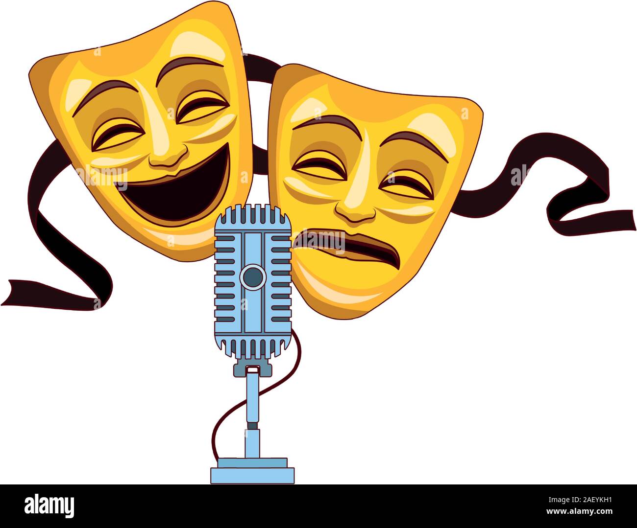 comedy and tragedy theater masks icon Stock Vector Image & Art - Alamy