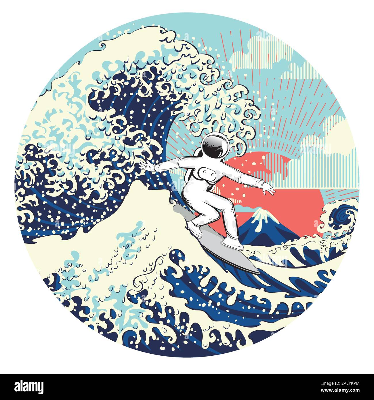 Big ocean waves Stock Vector Images - Alamy