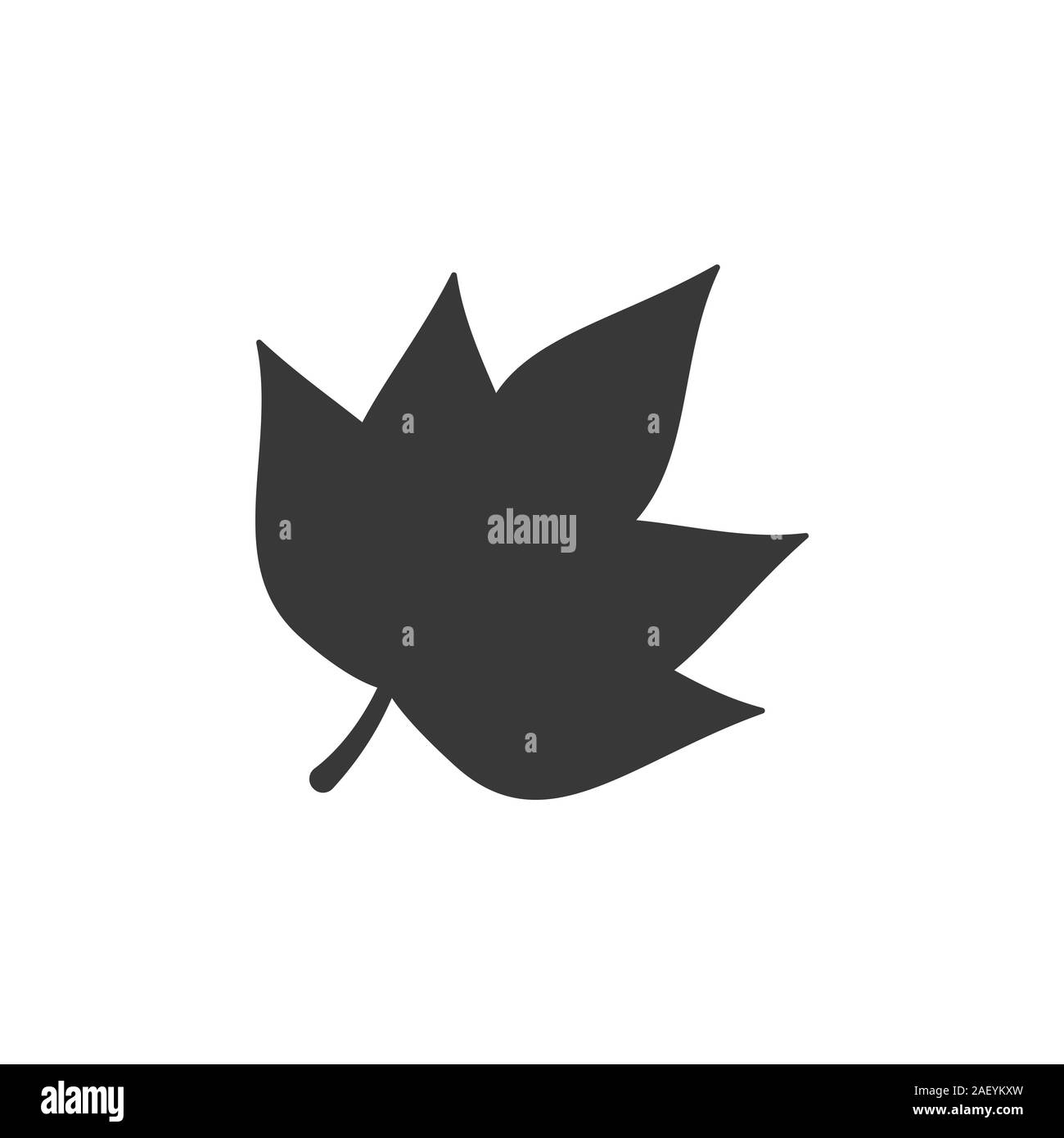 Autumn leaf. Isolated icon. Nature and fall flat vector illustration ...