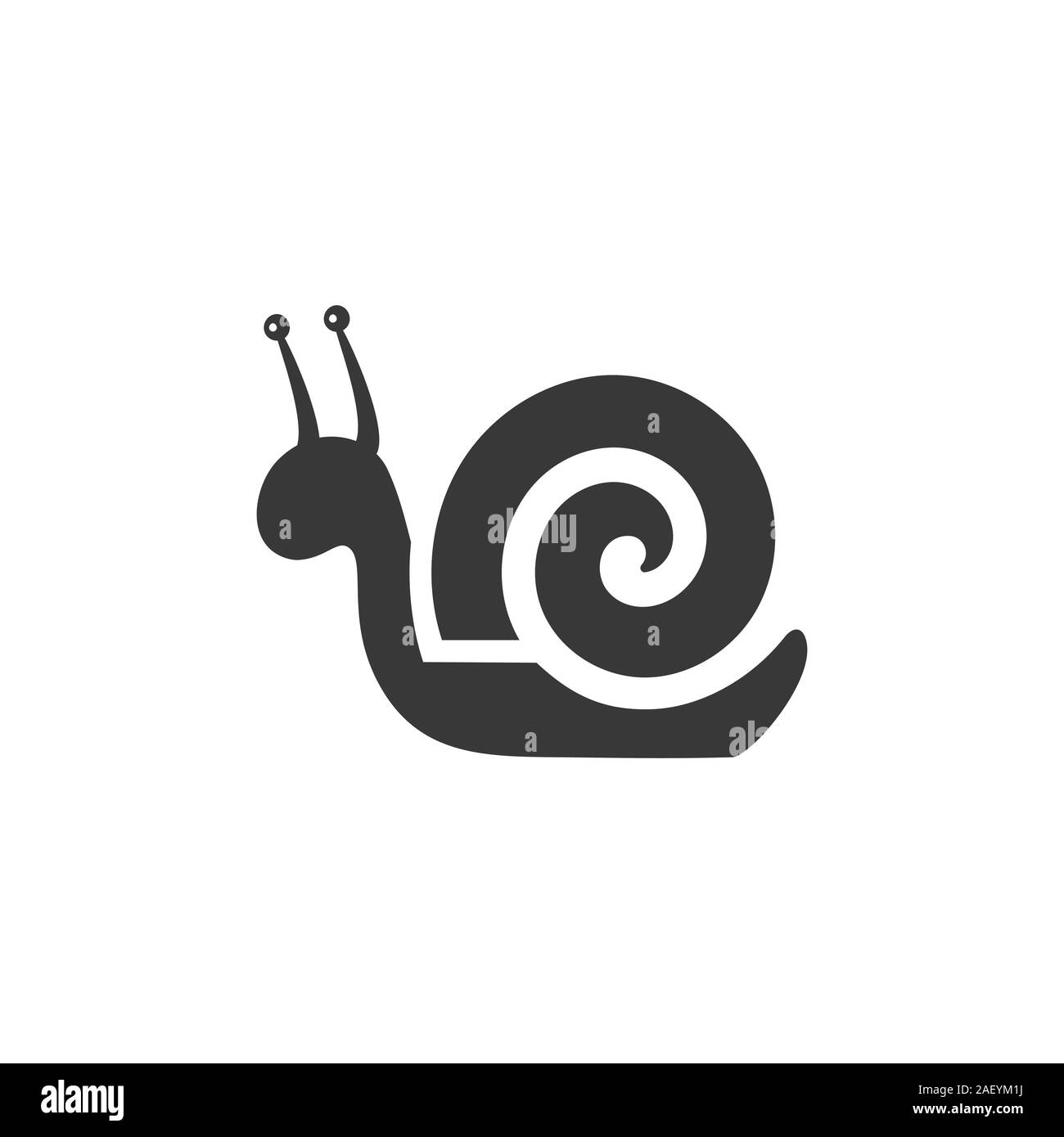Snail shell isolated icon Black and White Stock Photos & Images - Alamy