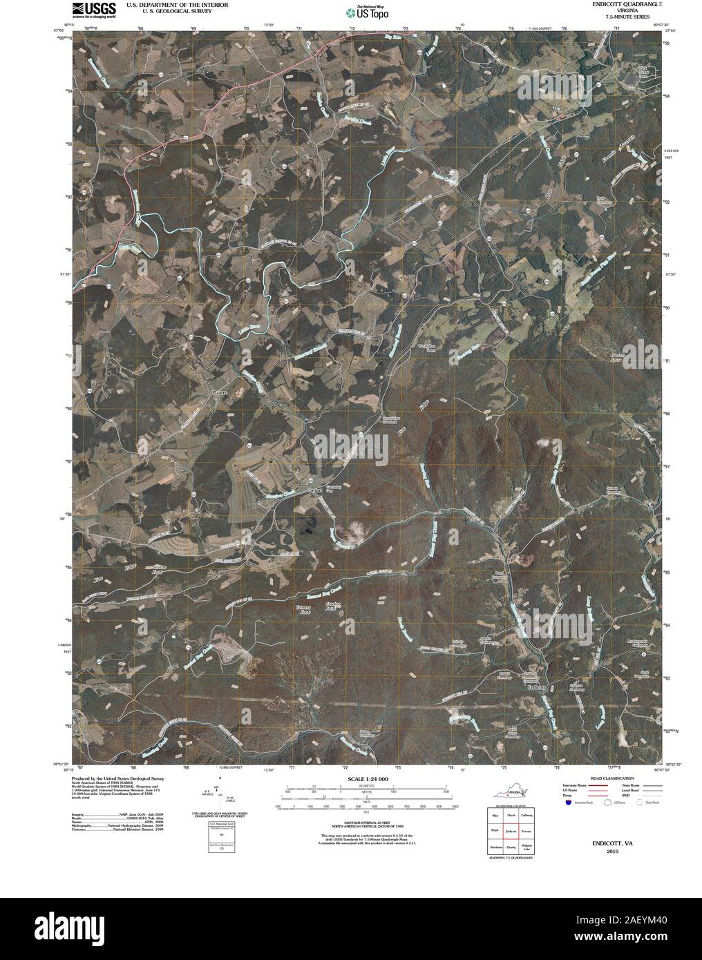 Map of endicott hi-res stock photography and images - Alamy