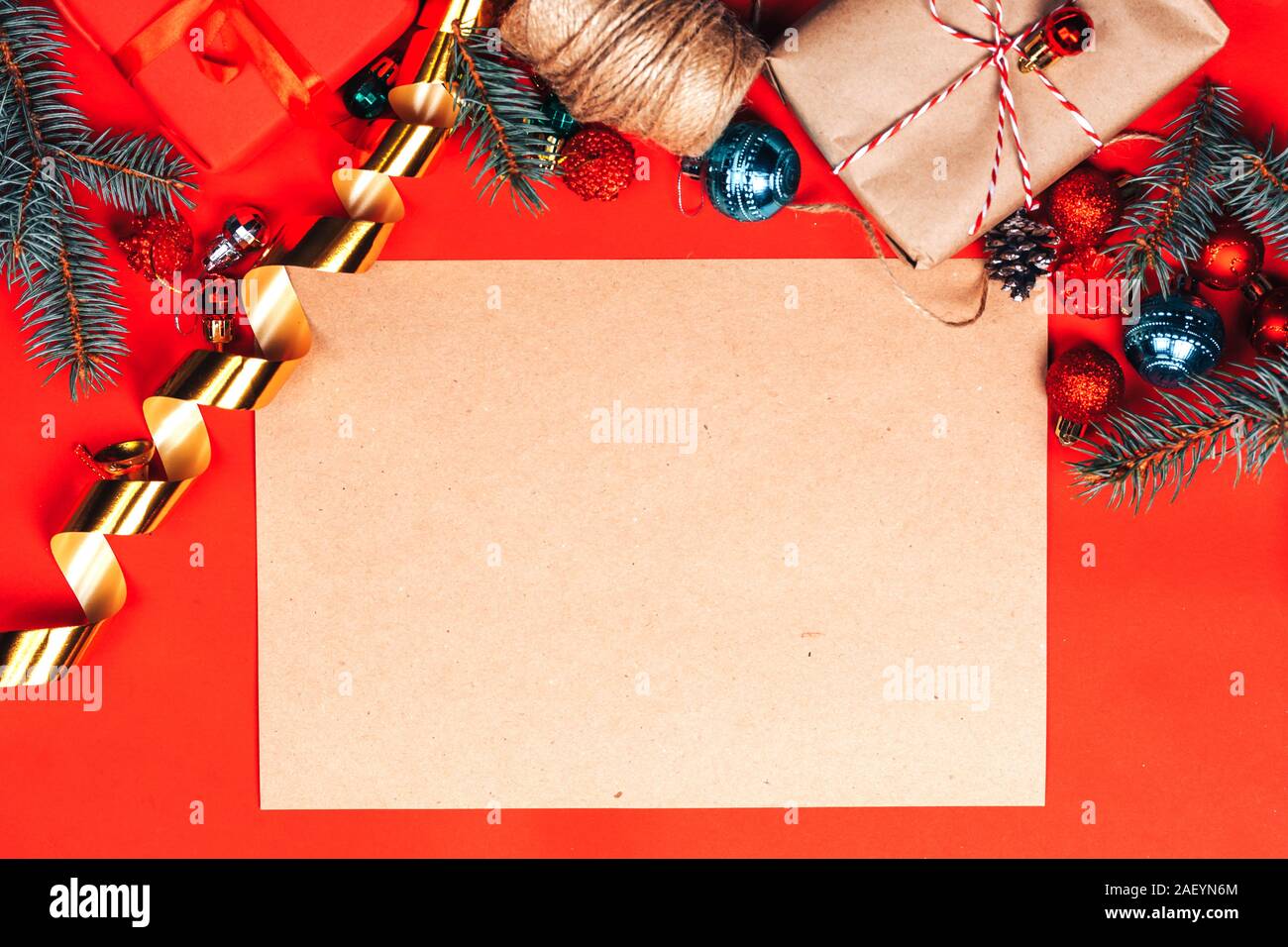 Craft paper retro wish list Stock Photo - Alamy