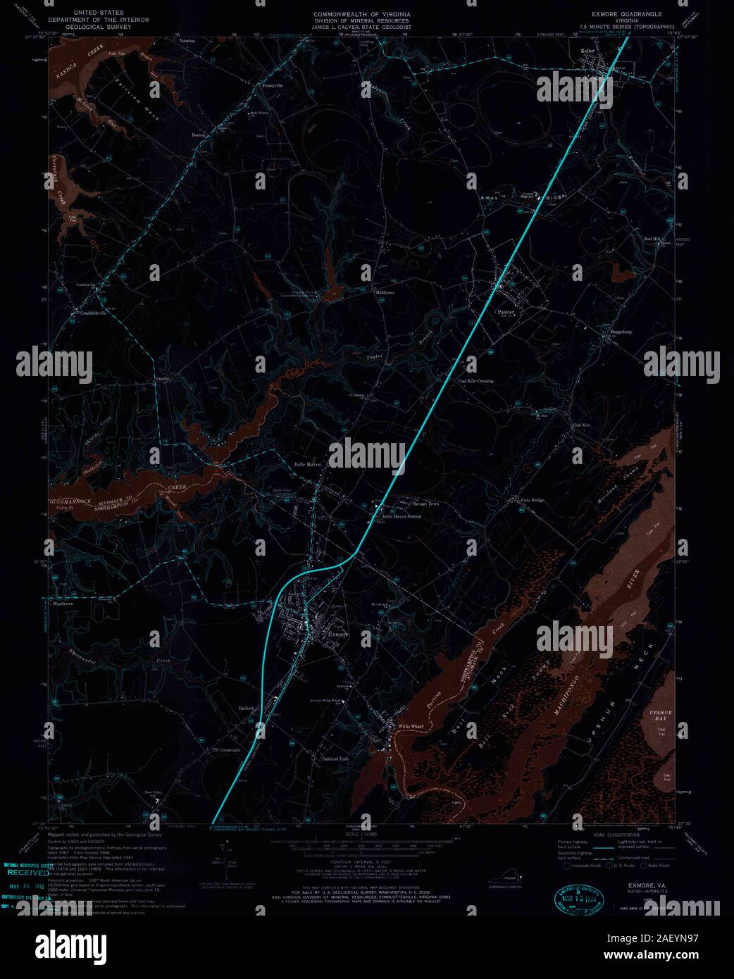 Map of exmore hi-res stock photography and images - Alamy