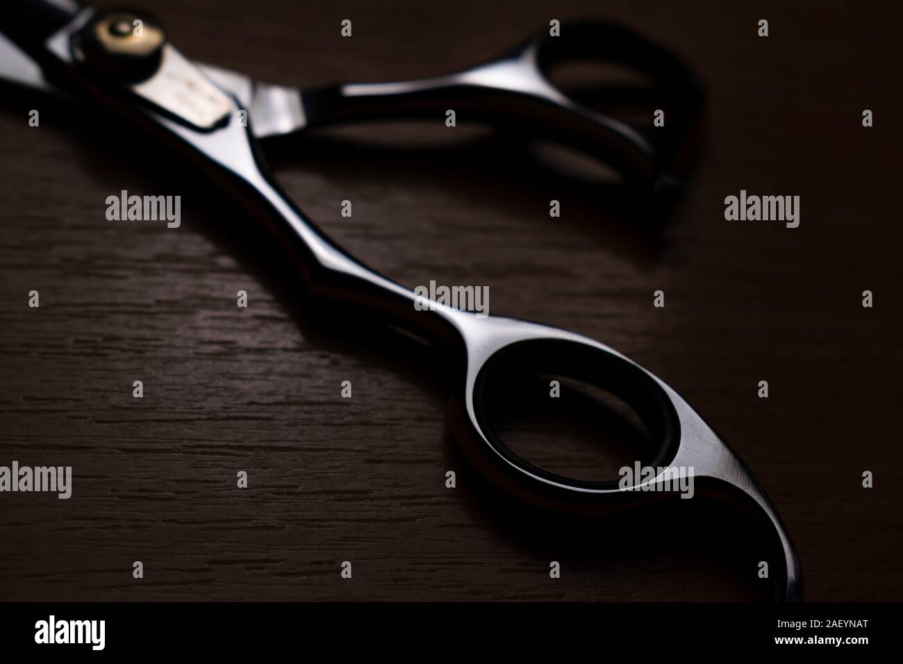 professional scissors on black background Stock Photo - Alamy