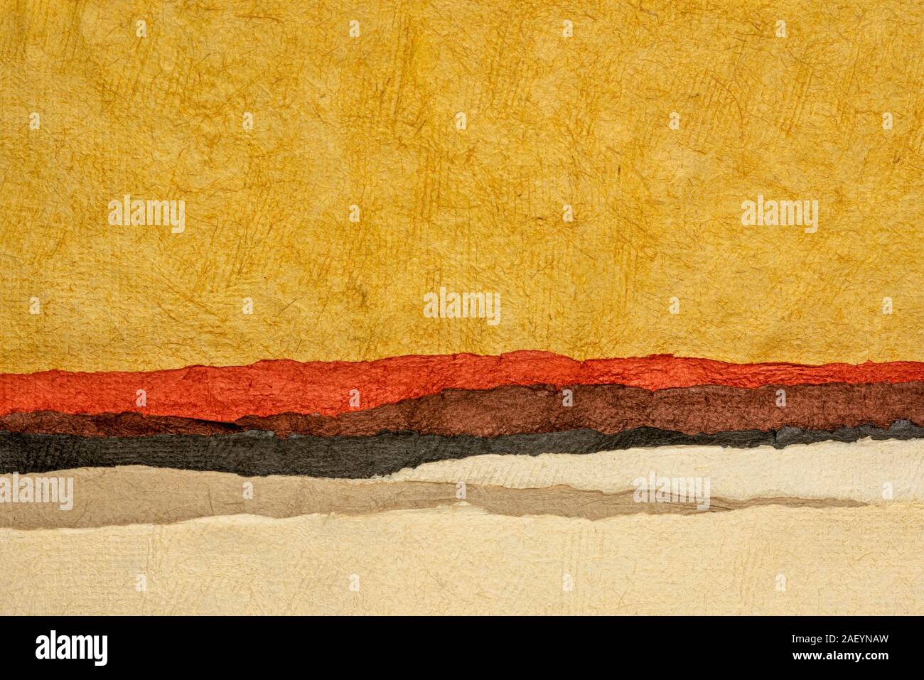 abstract desert or badlands landscape created with sheets of textured ...