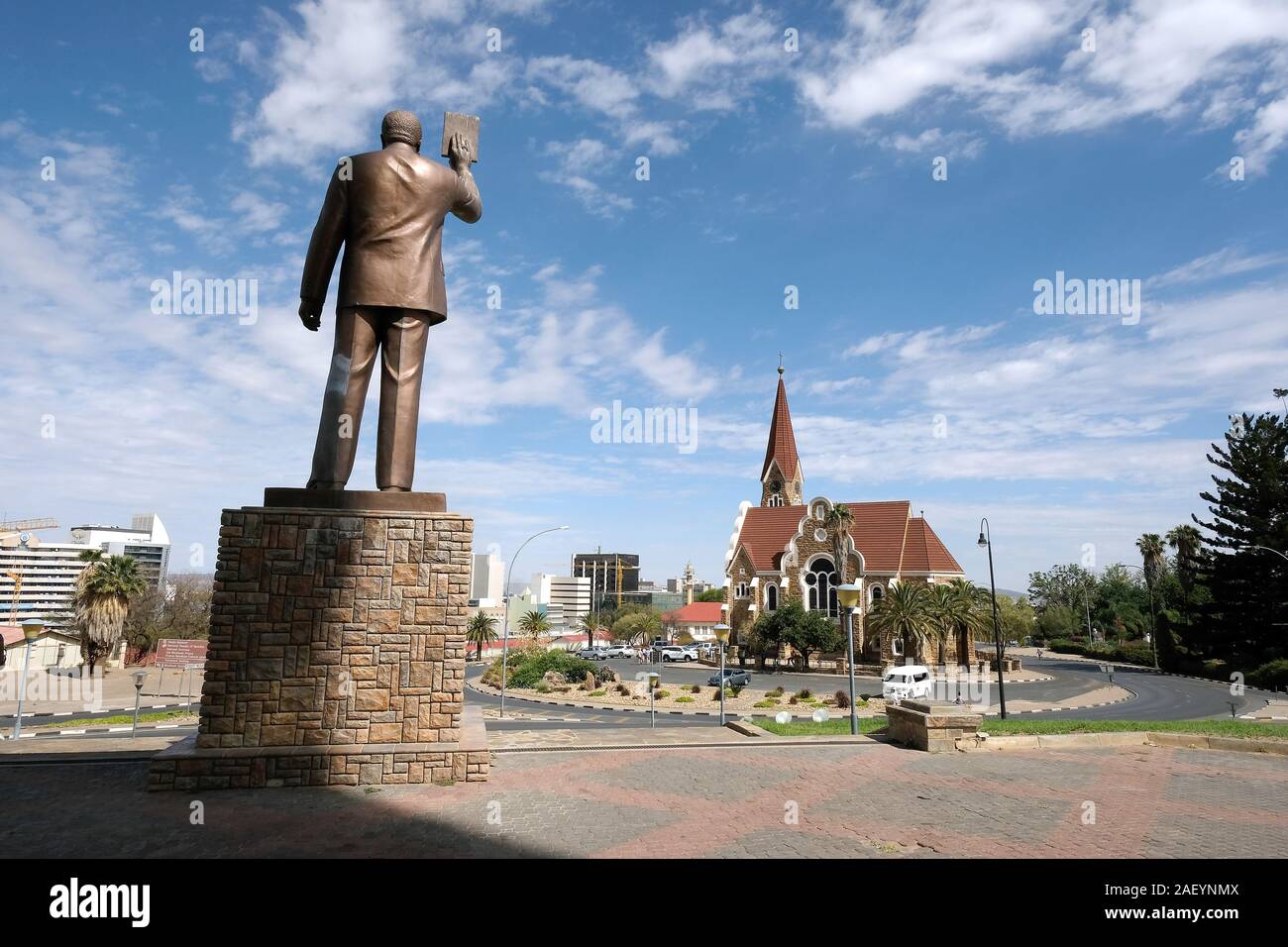 Windhoek, Namibia. 16th Nov, 2019. In front of the Independence ...
