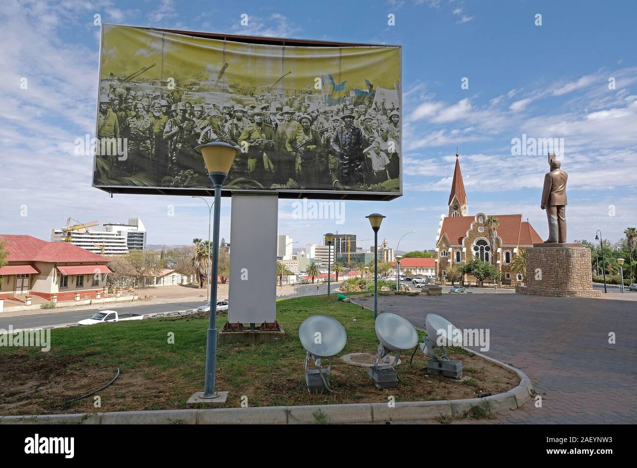 Windhoek, Namibia. 16th Nov, 2019. In front of the Independence ...