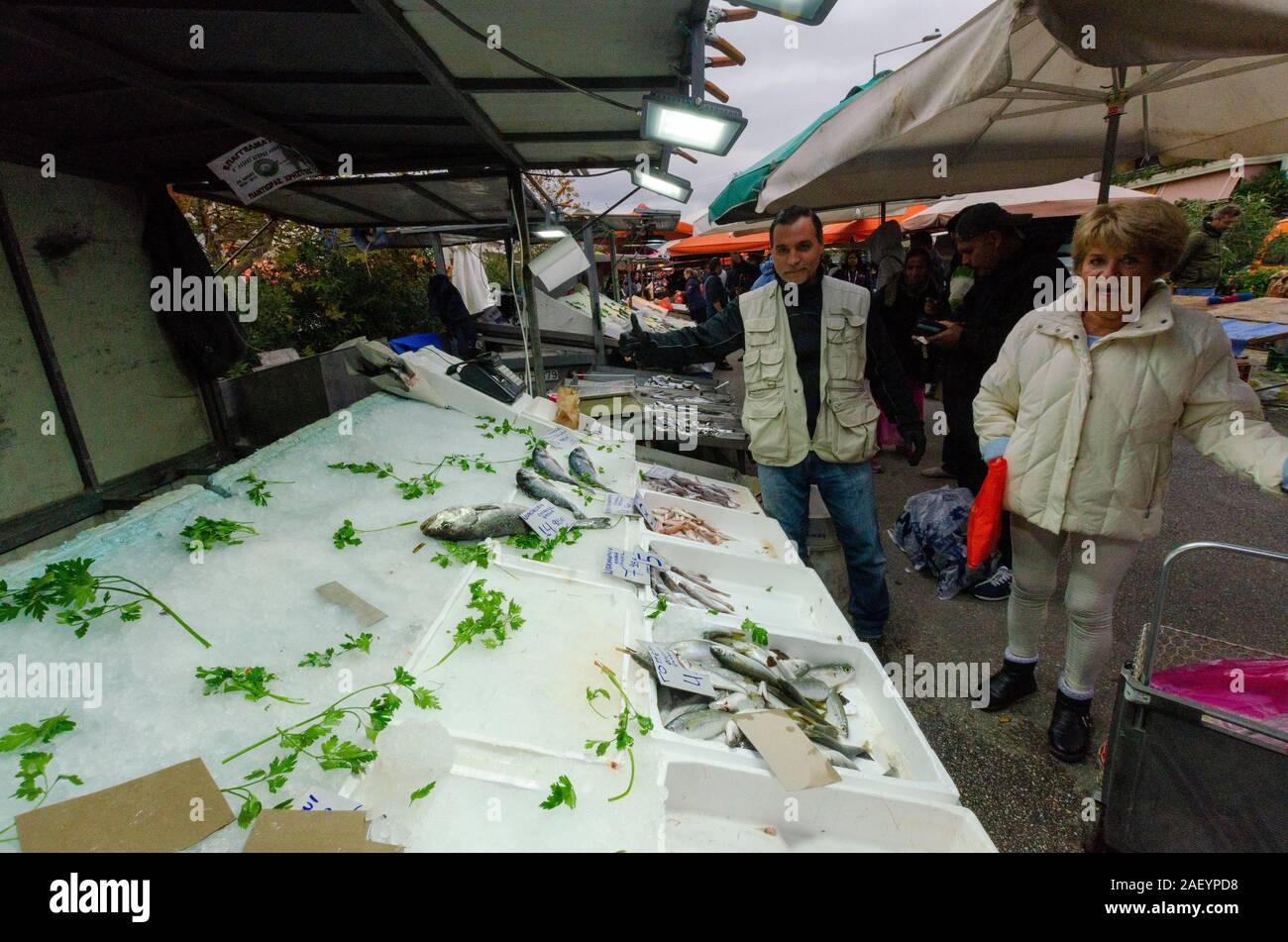 Greece athens fish market hi-res stock photography and images - Alamy
