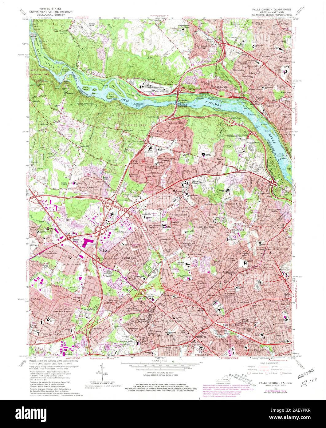 Map of falls church hi-res stock photography and images - Alamy