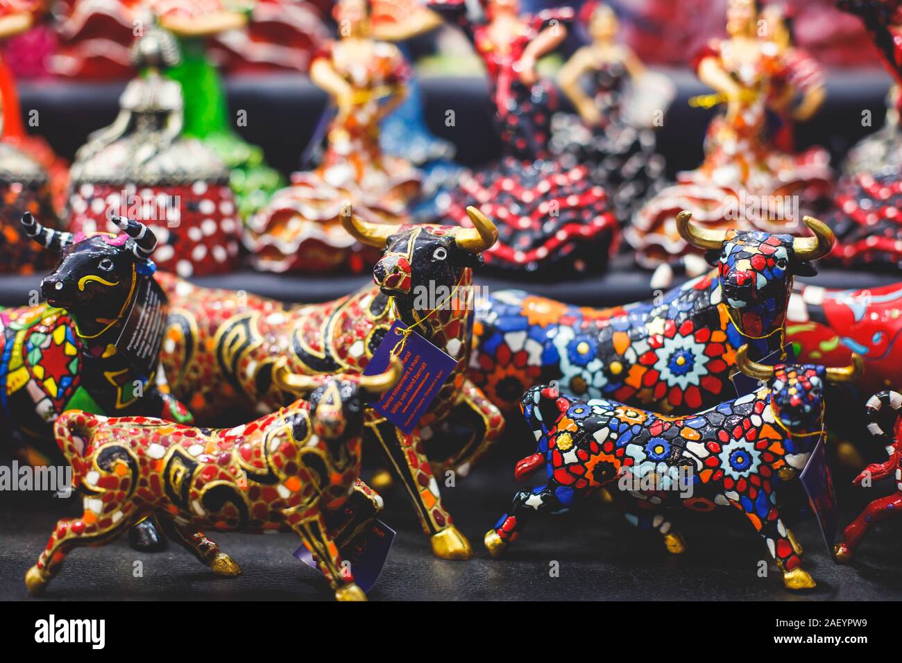 Traditional spanish souvenirs bull hi-res stock photography and images ...
