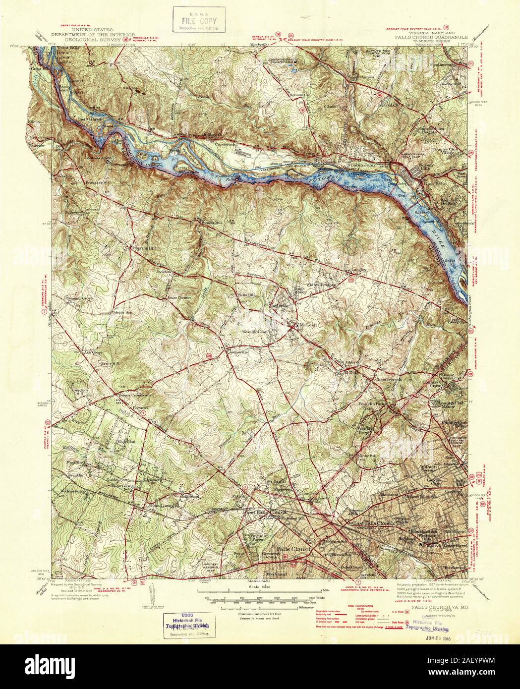 Map of falls church hi-res stock photography and images - Alamy