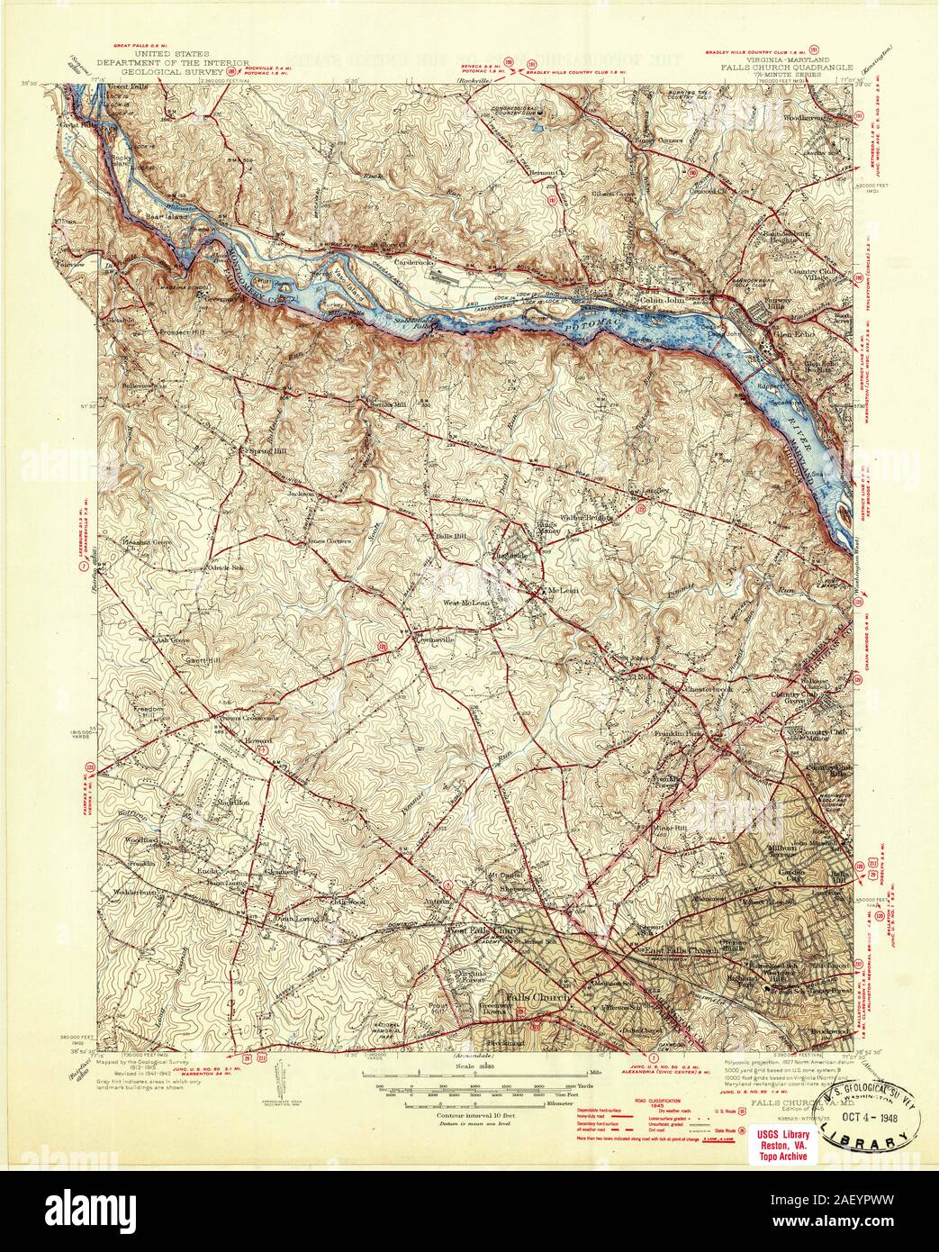 Map of falls church hi-res stock photography and images - Alamy