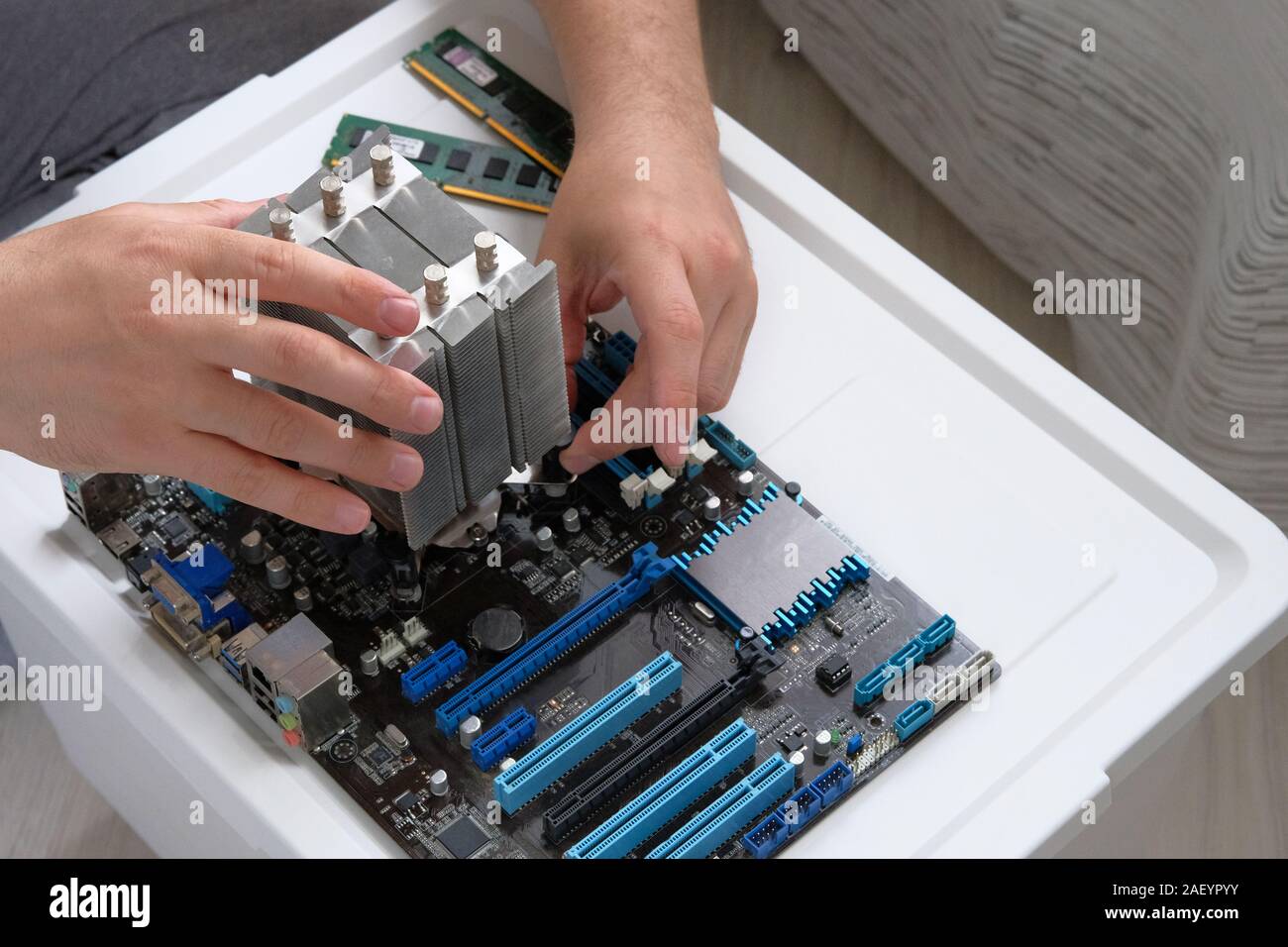Broken computer man hi-res stock photography and images - Alamy