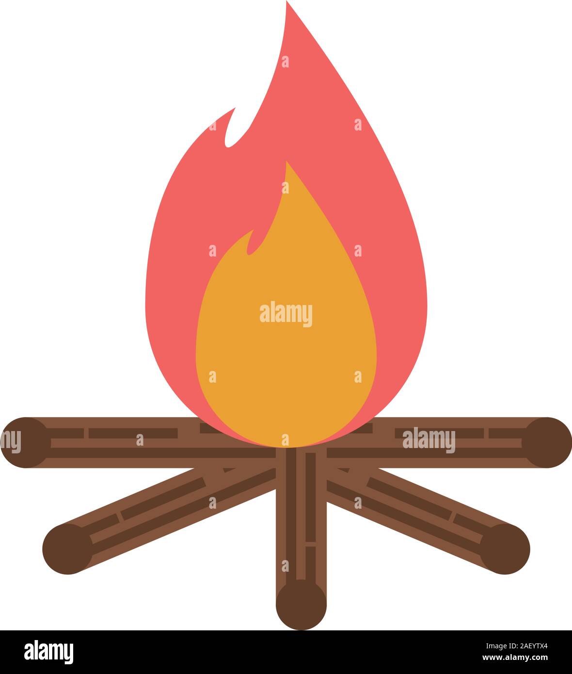 campfire flame camping isolated icon Stock Vector Image & Art - Alamy