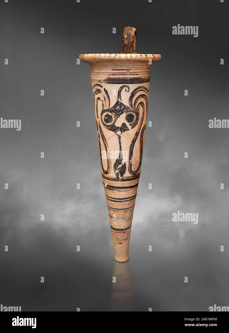 Mycenaean conical rhython with an octopus design from the House of the ...