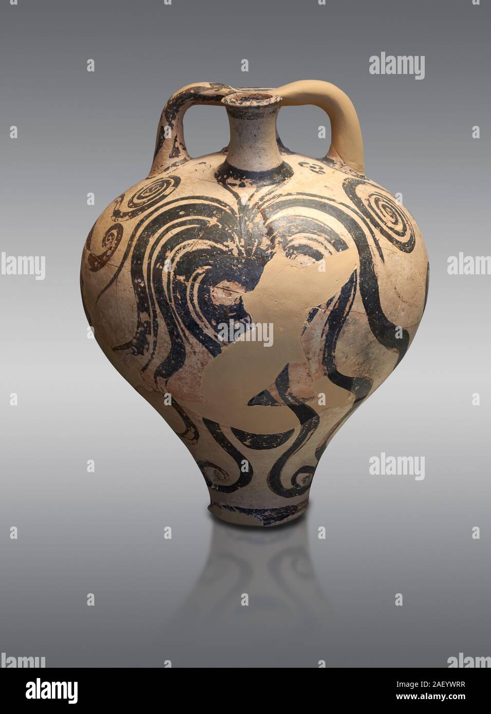 Mycenaean stirrup jar with painted octopus designs, Mycenae Chamner ...