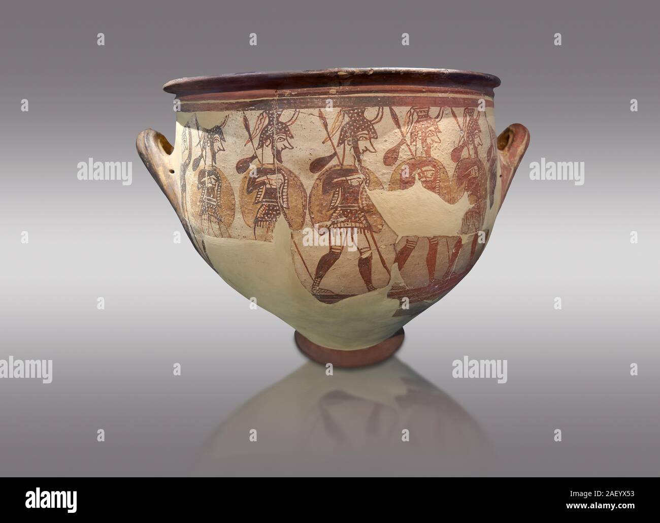 'House of Warriors Vase' : Pictoral Mycenaean Krater depicting ...