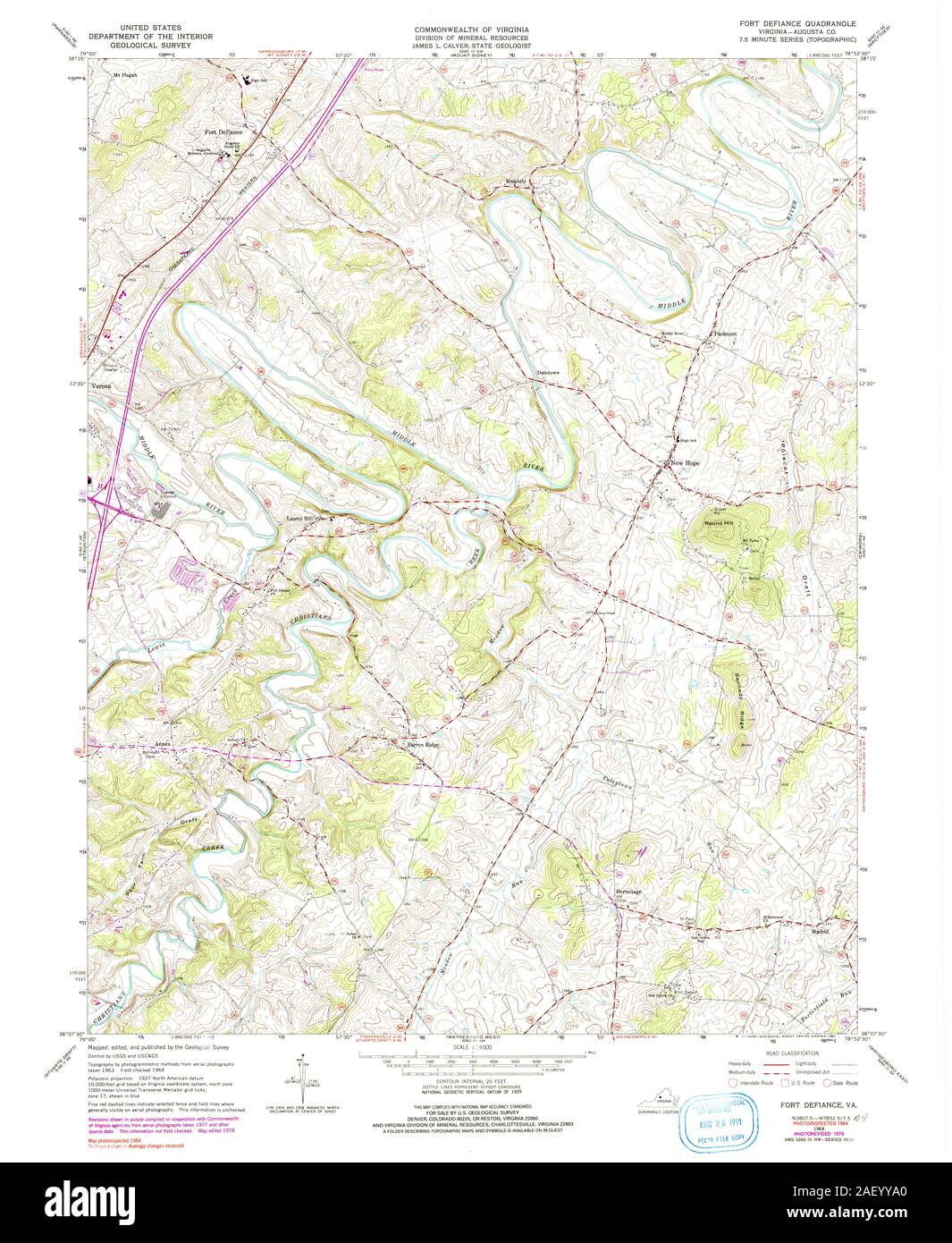 Map of fort defiance hi-res stock photography and images - Alamy
