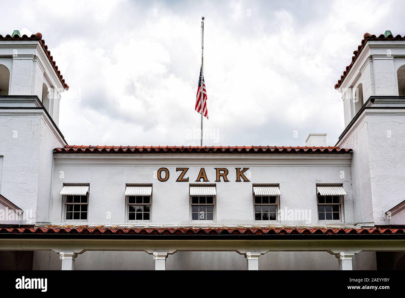 Hot Springs, USA - June 4, 2019: Historical Ozark Baths Spa bath house ...