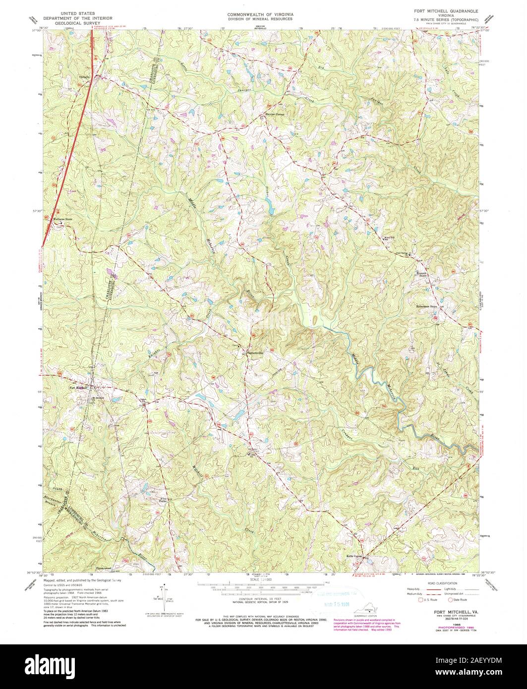 VA Fort Mitchell 185033 1966 24000 Stock Photo - Alamy