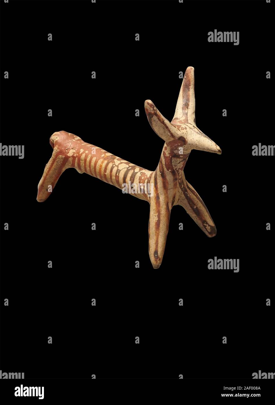 Mycenaean bull figurine from from Mycenae tomb 65 , Archaeological ...