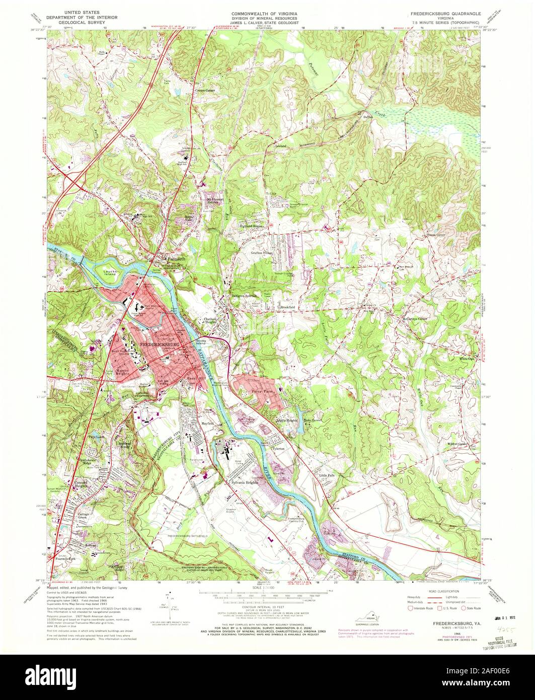 Fredericksburg map Cut Out Stock Images & Pictures - Alamy