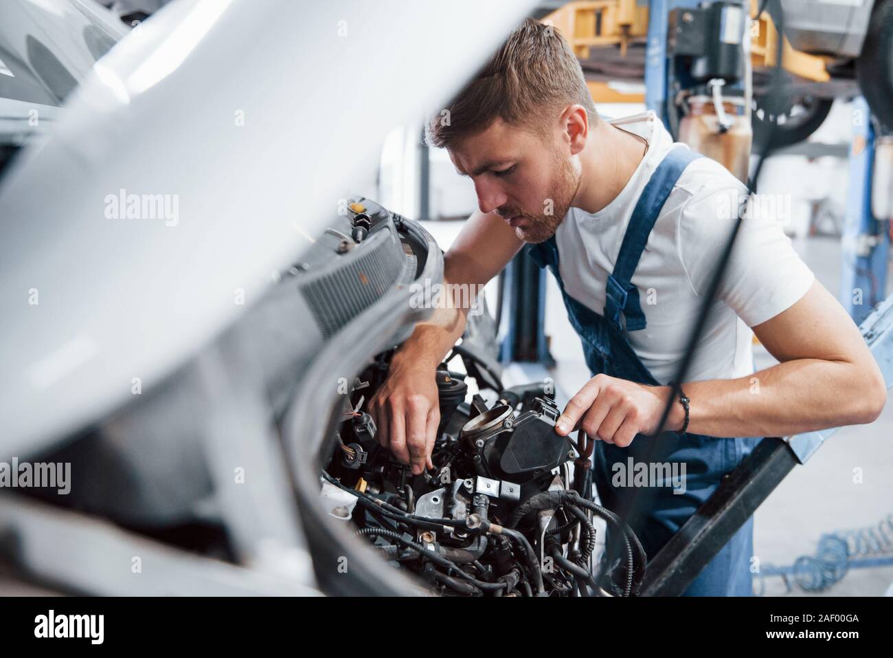Looks not that bad. Employee in the blue colored uniform works in the ...