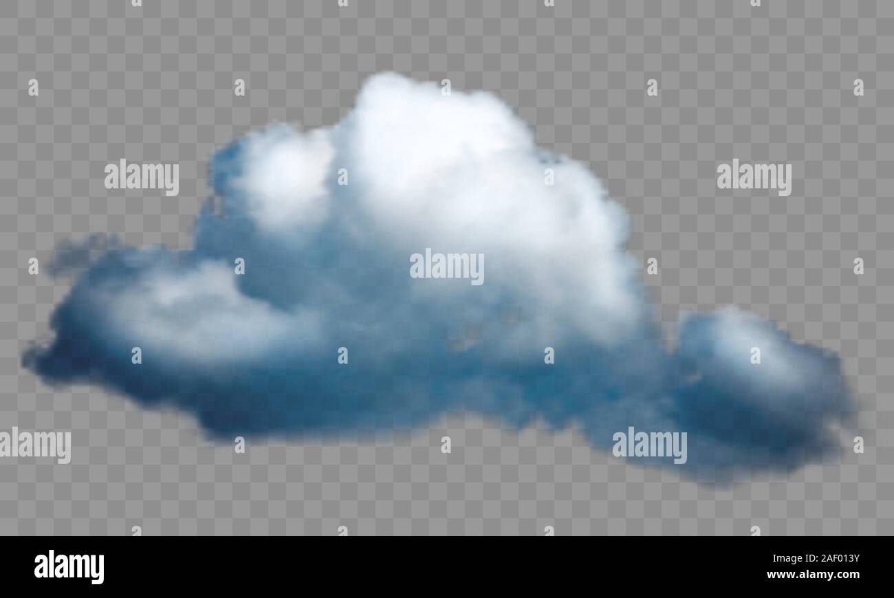 Cloud isolated over transparent background. Realistic thundercloud ...