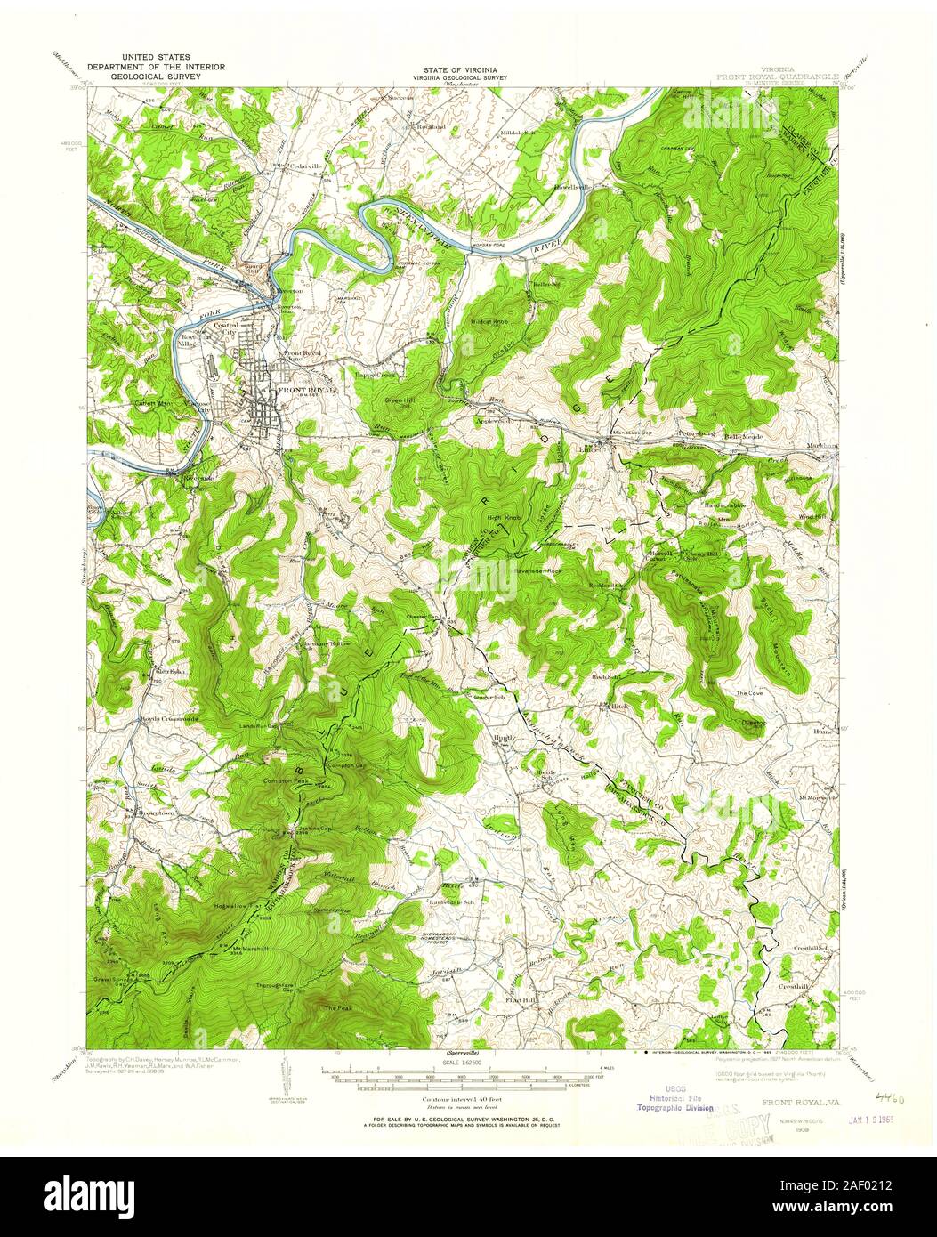 Map of front royal Cut Out Stock Images & Pictures - Alamy
