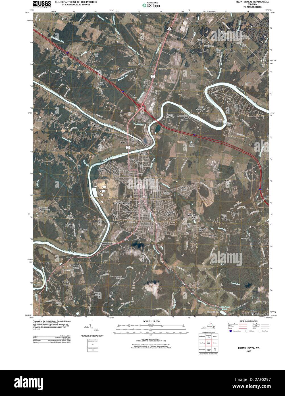 Map of front royal Cut Out Stock Images & Pictures - Alamy