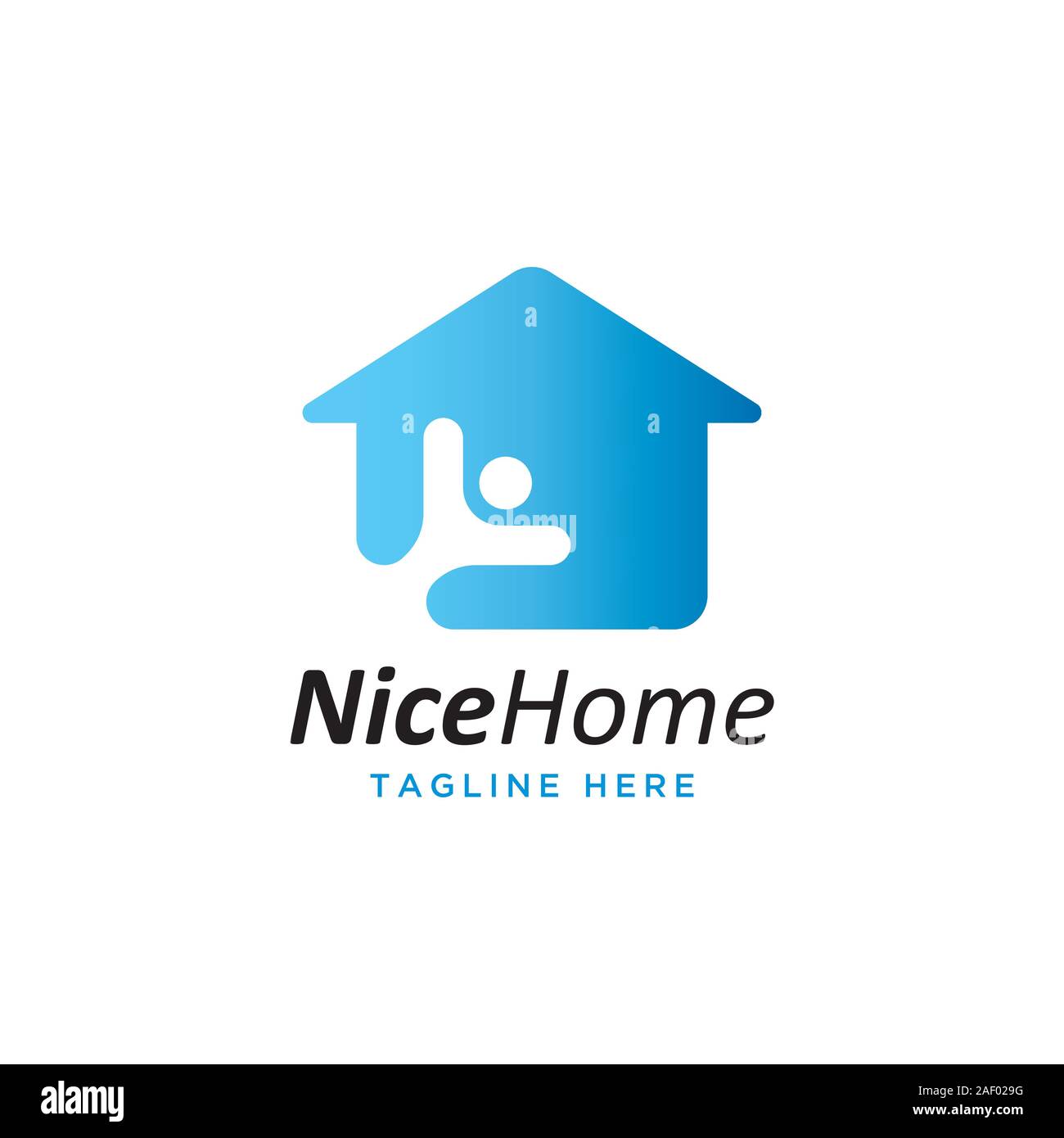 Human with house logo design vector template Stock Vector Image & Art ...