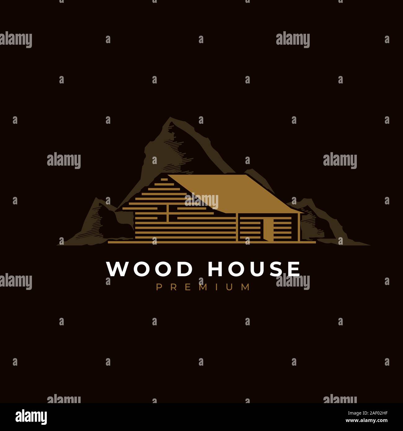 Woods cabin illustration hi-res stock photography and images - Alamy