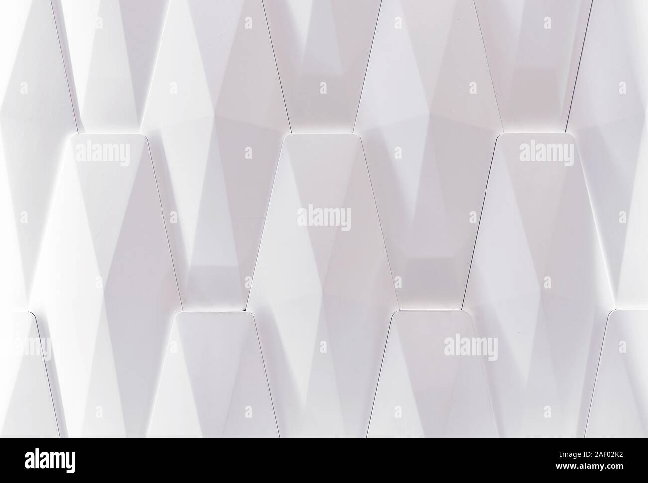 White wall panel with 3D effect. Volumetric white texture Stock Photo ...