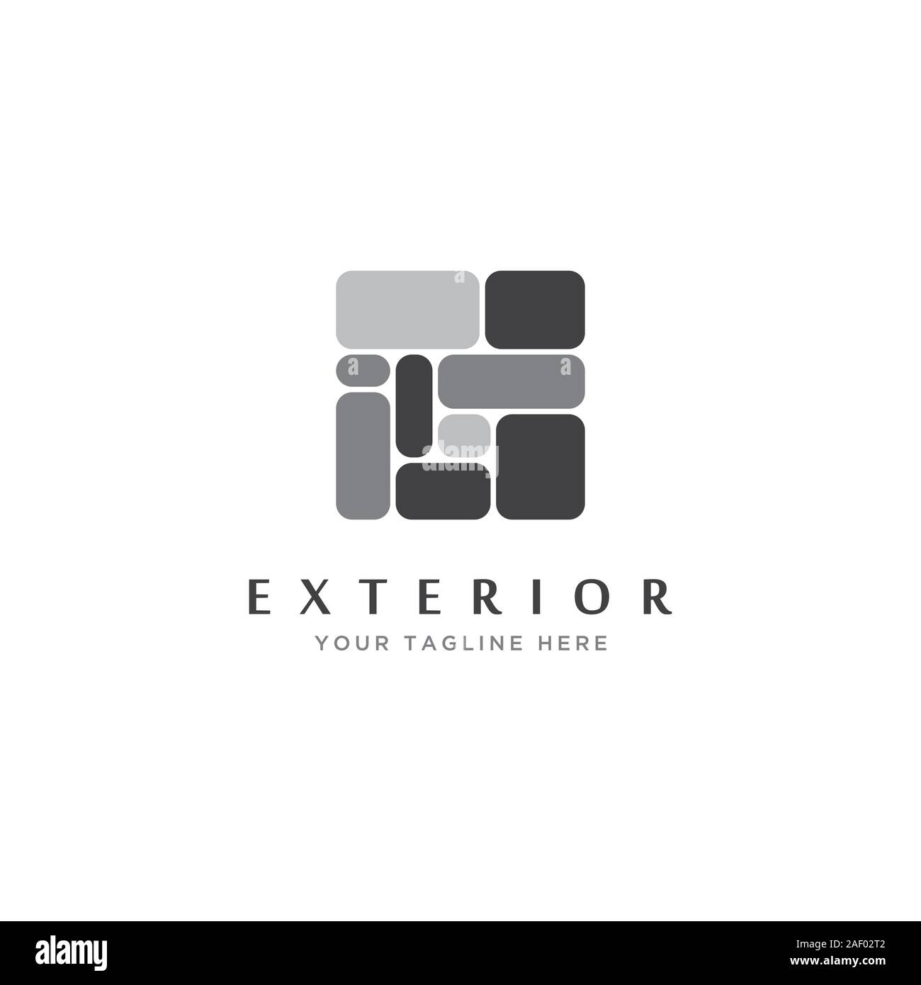 Square stone symbol logo design vector template Stock Vector Image ...