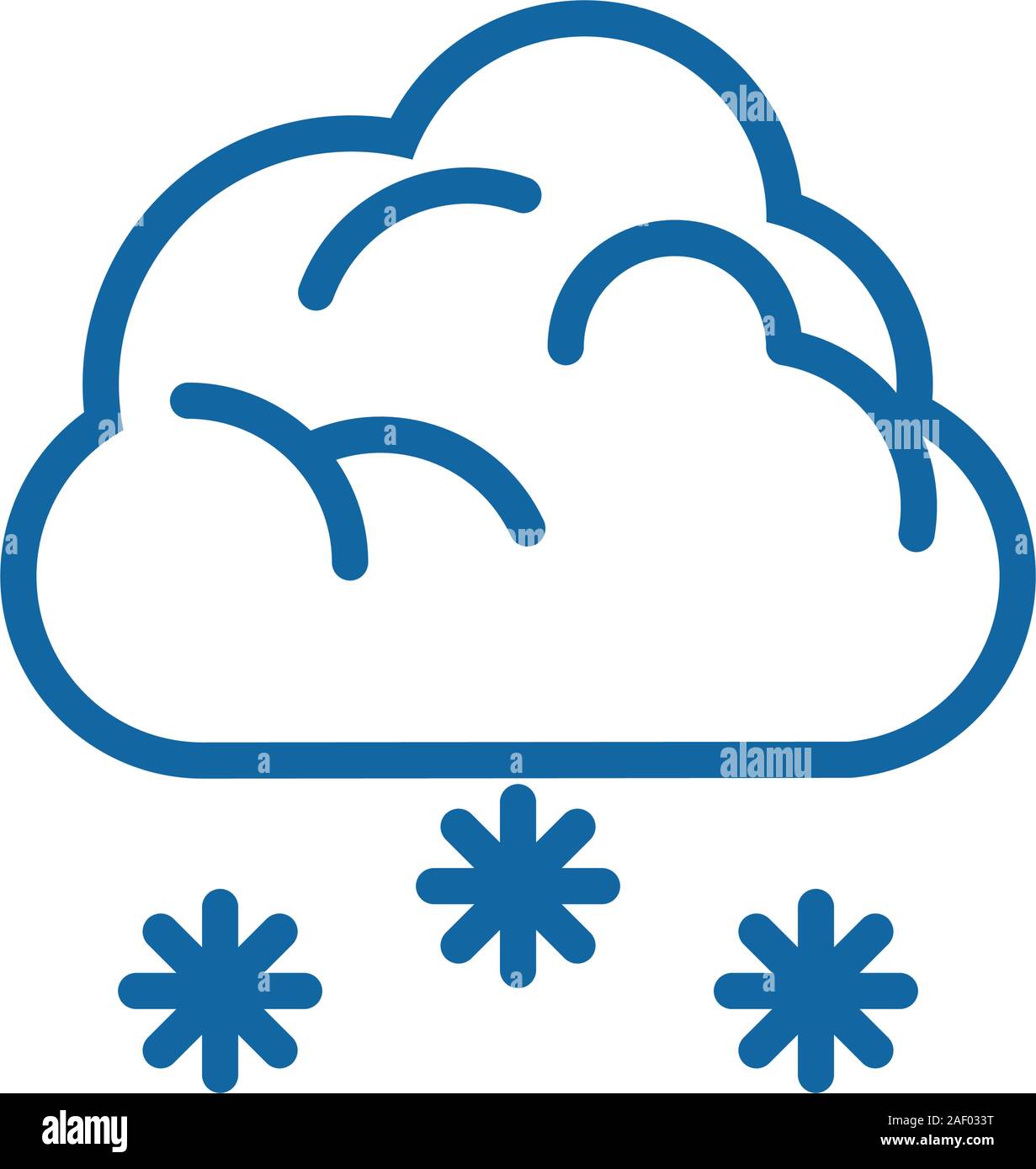 cloud with snowflakes isolated icon Stock Vector Image & Art - Alamy