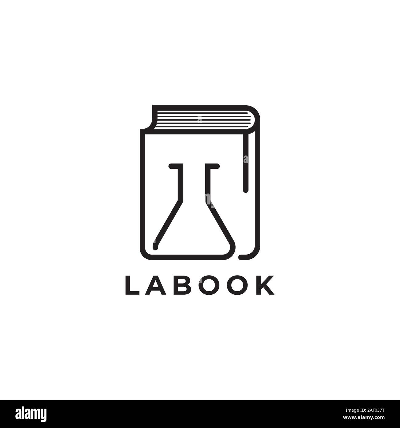 Laboratory book logo design symbol vector template Stock Vector Image ...