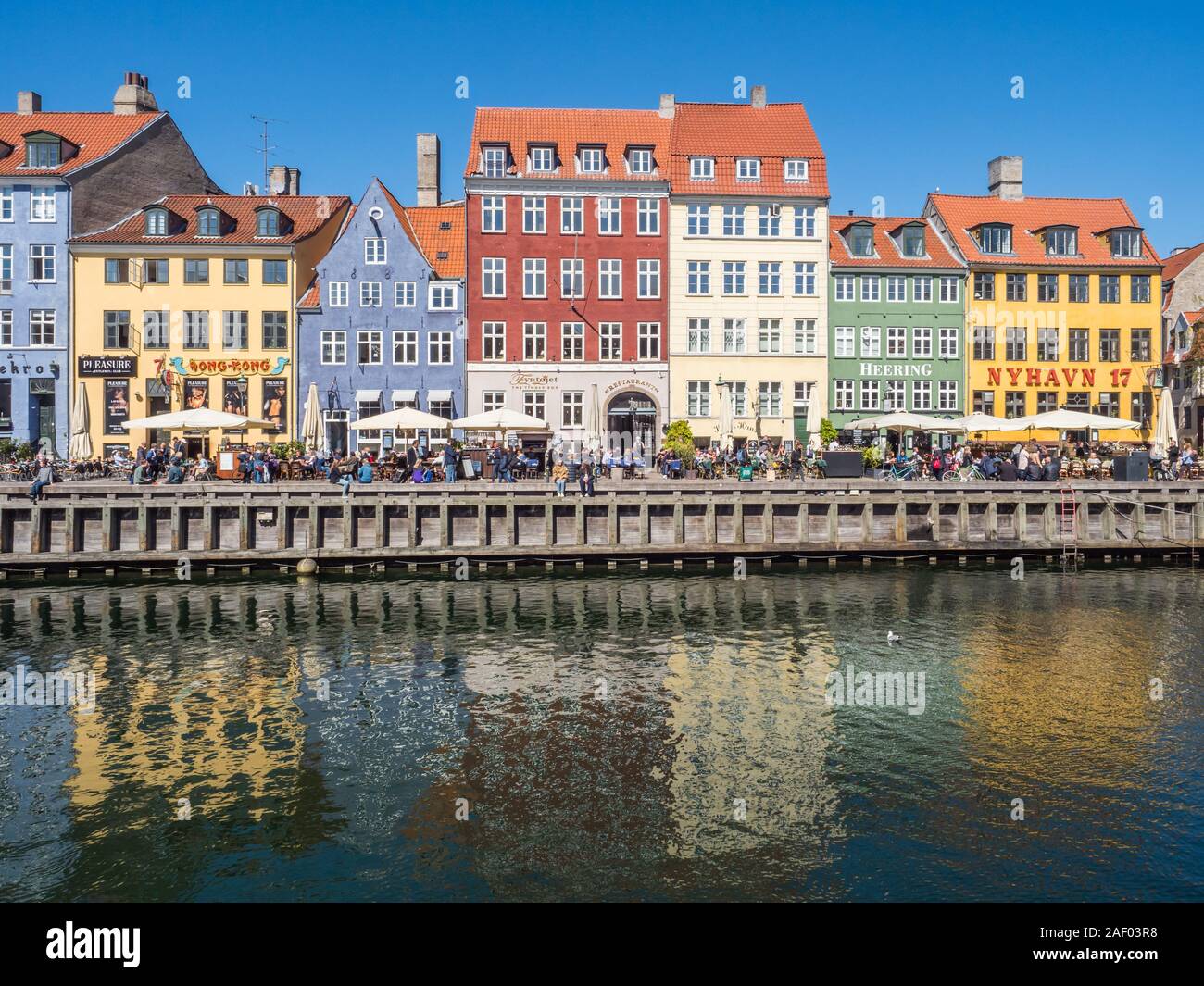 Nyhavn (New Harbour), Copenhagen, Denmark - 14 JMay 2019: Panoramic ...