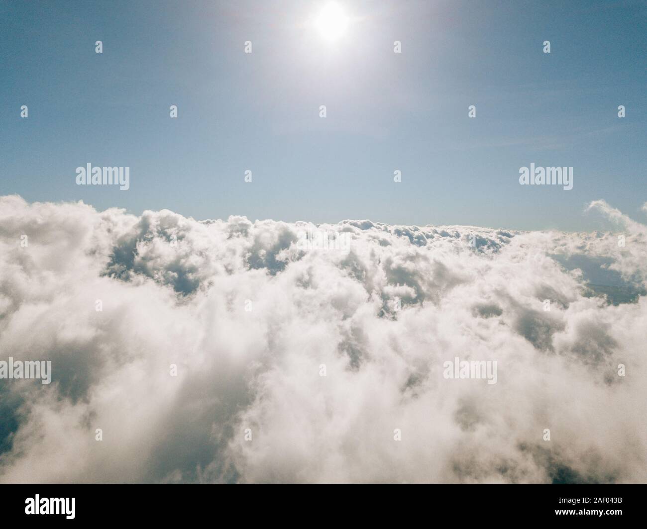 Fly over sunset above clouds hi-res stock photography and images - Alamy
