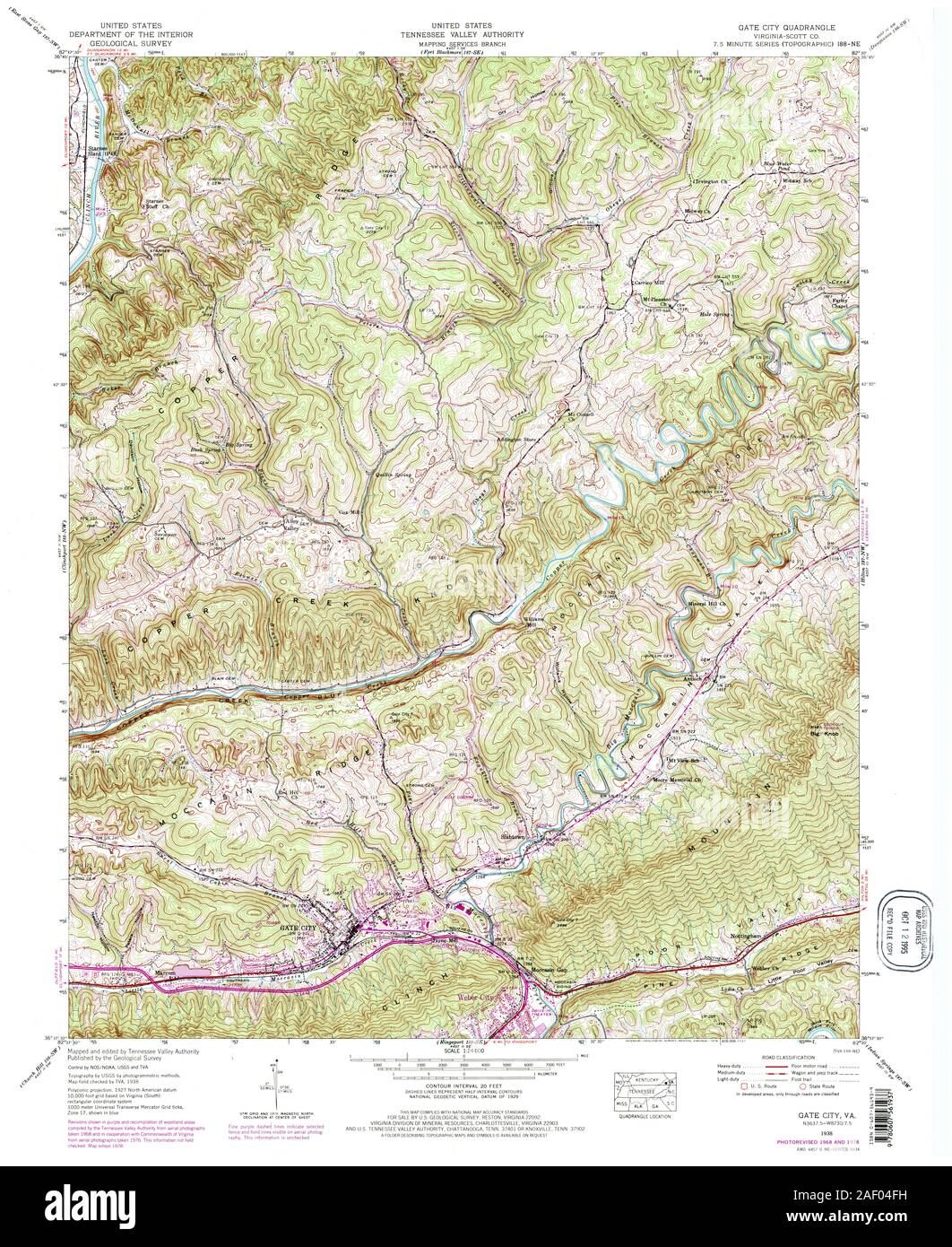 VA Gate City 185108 1938 24000 Stock Photo - Alamy